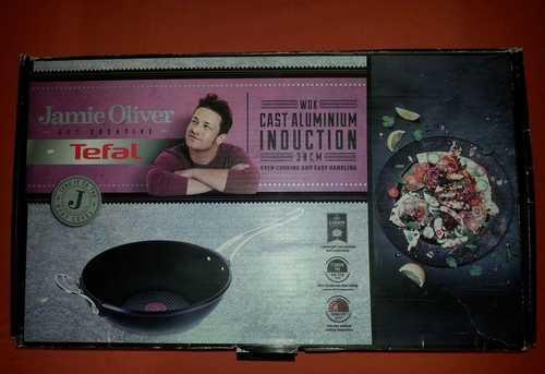 Сковорода Tefal Jamie Oliver Wok 30 см как новая