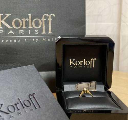 Кольцо Korloff золотое с бриллиантом