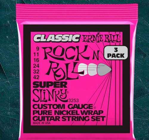 Ernie Ball 3253 Pure Classic 3 Pack 9-42