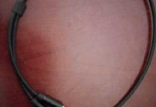 Кабель AUX на наушники и микрофон 2*3,5mm 1*3,5mm