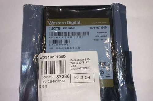 Серверный SSD накопитель Western Digital Gold 1.92