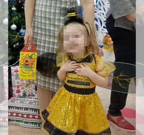 Платье пчелки новогодний костюм для девочки