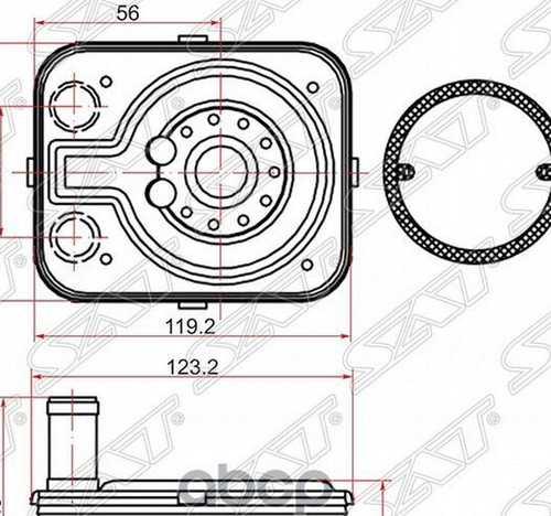Радиатор масляный audi A3 03/A4 00/A5 07/Q7