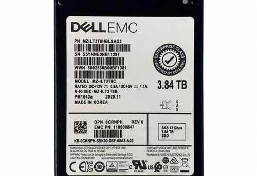 SSD Dell crnph 3.84TB SAS 12gbps mzilt3T8hblsad3