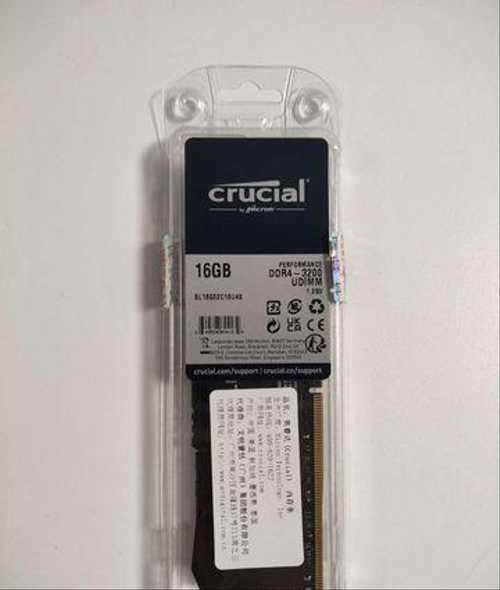 Оперативная память Crucial ballistix 16GB 3200 mhz