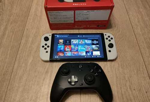 Прошитый Nintendo Switch Oled 256Gb + геймпад