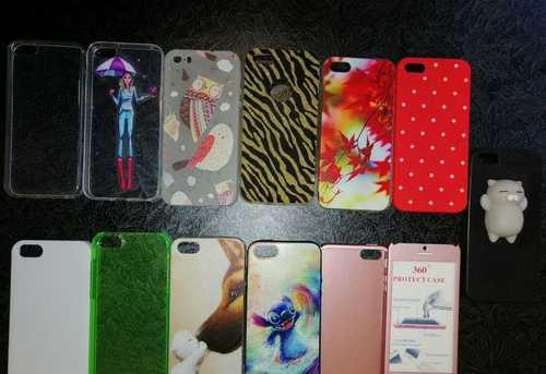 Чехлы, бамперы, стекла на 5, 5S, SE/6,6 Plus