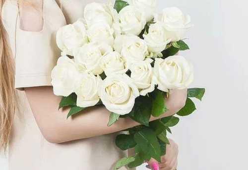 Букет цветов (белые розы) с доставкой