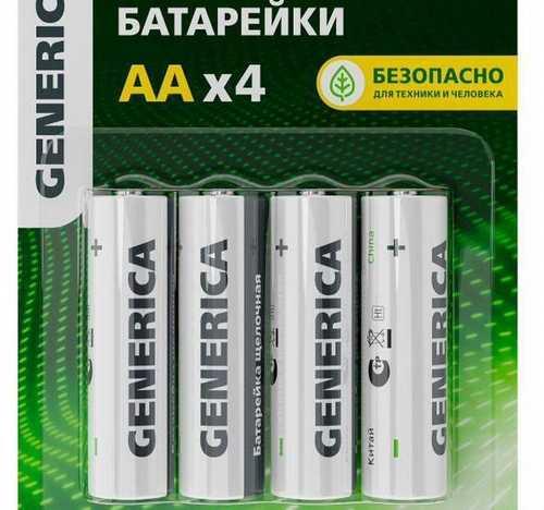 Элемент питания алкалиновый AA/LR6 Alkaline (блист.4шт) generica ABT-LR06-ST-L04-G