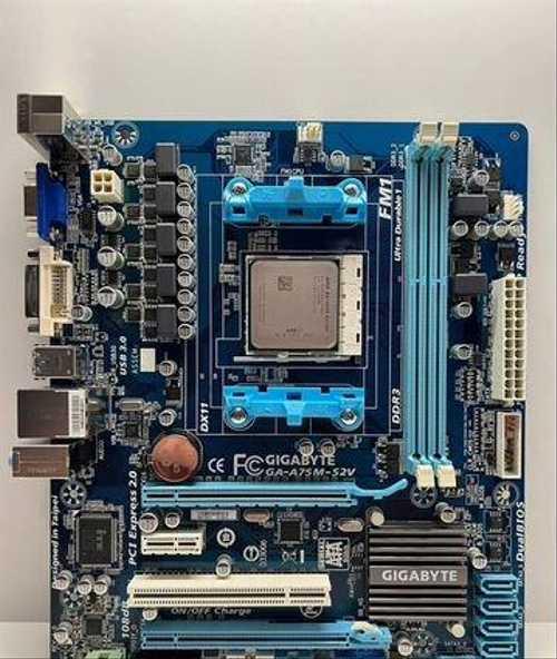 Gigabyte GA-A75M-S2V + AMD A6-3650 (Socket FM1)