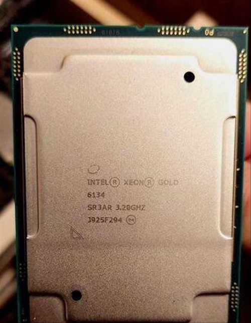 Xeon Gold 6134 8 ядра 3.2-3.7Ghz 25mb 130w