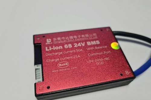 Плата контроля BMS Li-ion 6S 24V 50A