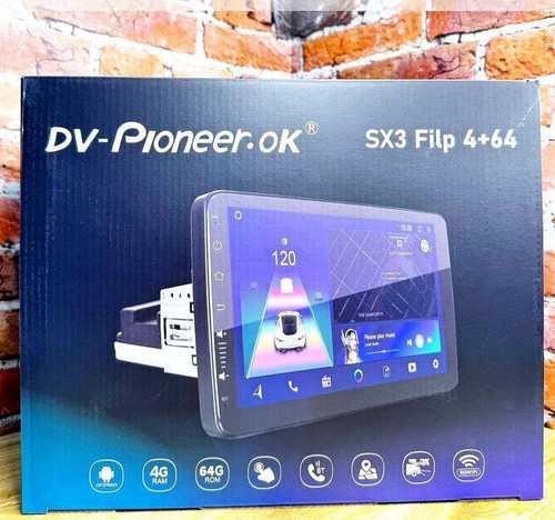 Автомагнитола DV-Pioneer.oK SX3 Flip 4 64