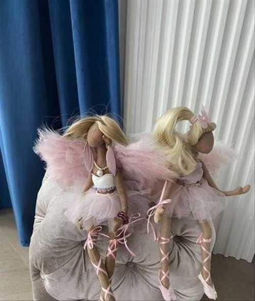 Кукла текстильная ручной работы Ангел балерина