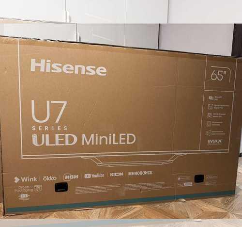 Новый Телевизор Hisense 65U7NQ черный