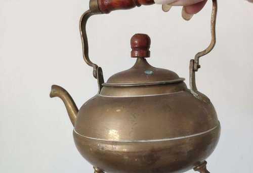 Старинный чайник латунь