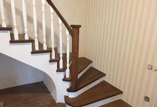 Деревянная лестница для дома и дачи под ключ