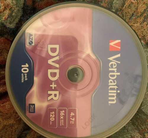 Болванки новые verbatim DVD R, 4,7GB, 16x, 120min