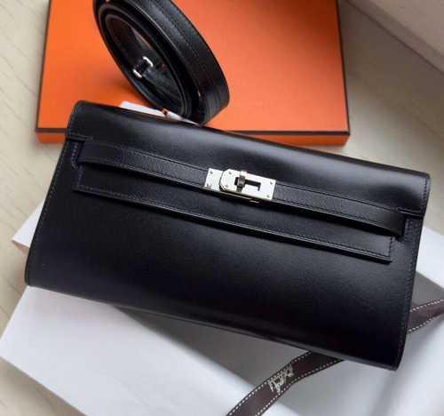 Сумка клатч Hermes kelly to go noir veau box (36)
