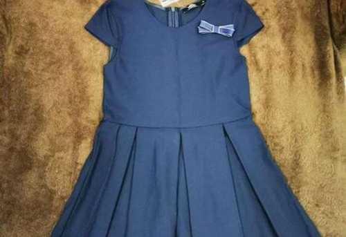 Сарафан платье для девочки школьный 140 новый сини