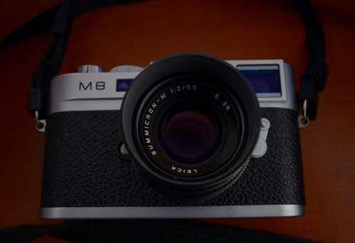 Leica M8.2 (silver) + Summicron 50mm (6-bit)