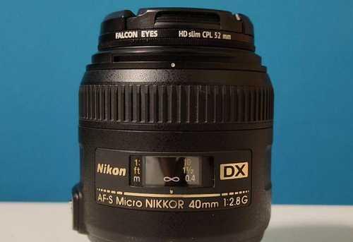 Объектив Nikon 40mm 2.8G