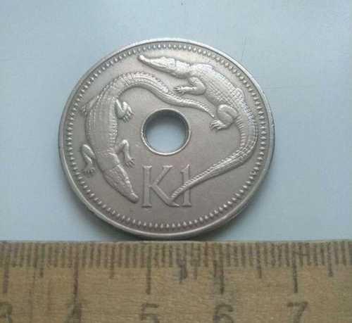 Монета Папуа-Новая Гвинея 1 Ки 1975
