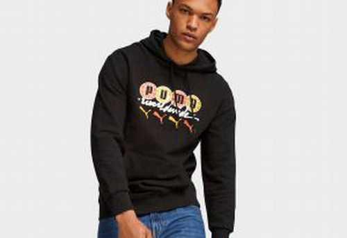 Пуловер с капюшоном Puma Worldwide с графическим п