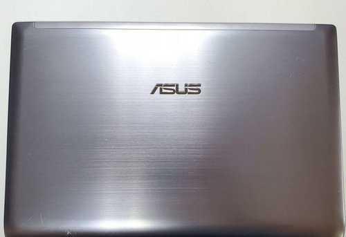 Крышка экрана ноутбука Asus N53 серебристая