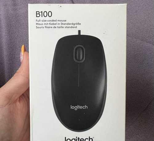 Мышь проводная Logitech B100