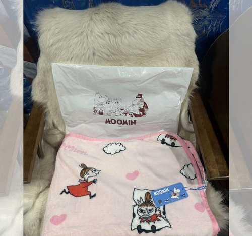Плед из кораллового бархата 140х100 см Мю/Moomin