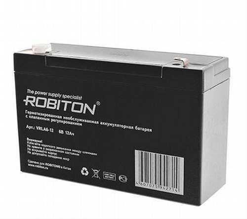 Аккумулятор robiton vrla6-12 6В 12Ач