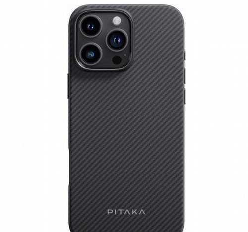 Чехол Pitaka Military-Grade Protective Case для iPhone 16 Pro, Black/Gray Twill