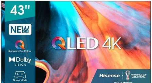 Телевизор Hisense 43E7HQ 2022 qled, черный