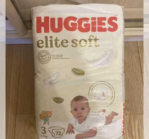 Подгузники хаггис elite soft 3