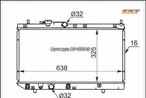 Радиатор daihatsu pyzar 96-02/charade 93-98