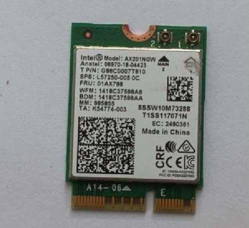 Wifi/BT Intel AX201NGW m2