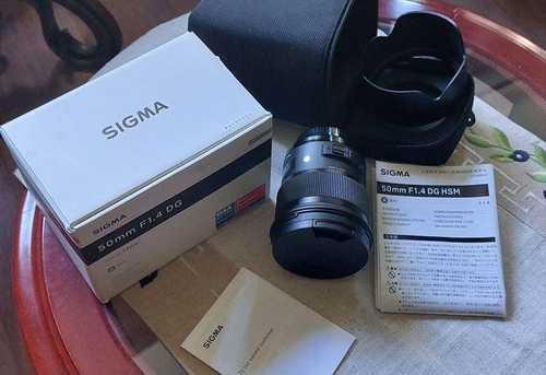 Объектив Sigma AF 50mm F1.4 DG HSM Art для Nikon F