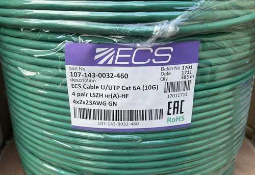 UTP cat 6A lszh нг(А) - HF 4x2x23awg ECS Зеленый
