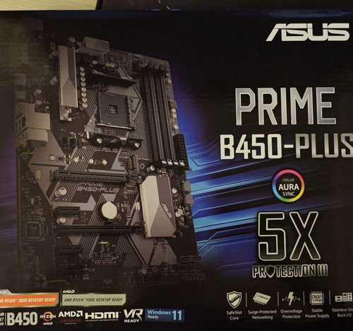 Материнская плата Asus prime b450 plus