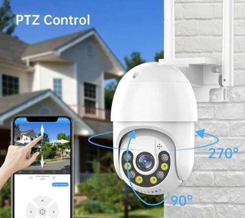 Уличная камера видеонаблюдения Wi-Fi PTZ 3MP zoom