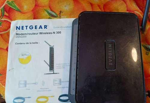 Модем роутер Netgear Wireless-N 300. DGN 2200