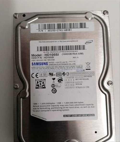 Жесткий диск Samsung HD105SI 1000 Gb