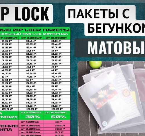 Матовые пакеты ZIP lock со слайдером