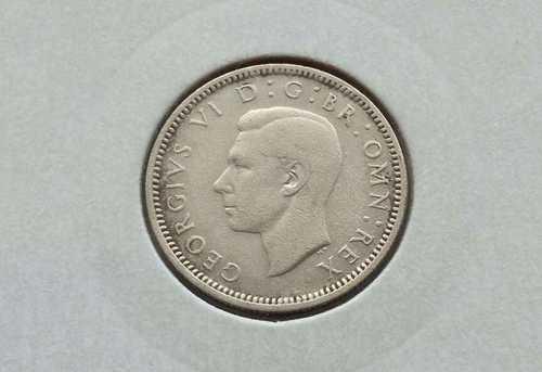 Монета 6 пенсов Великобритании 1942 года
