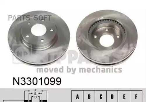 Nipparts арт. N3301099 — Диск тормозной передний