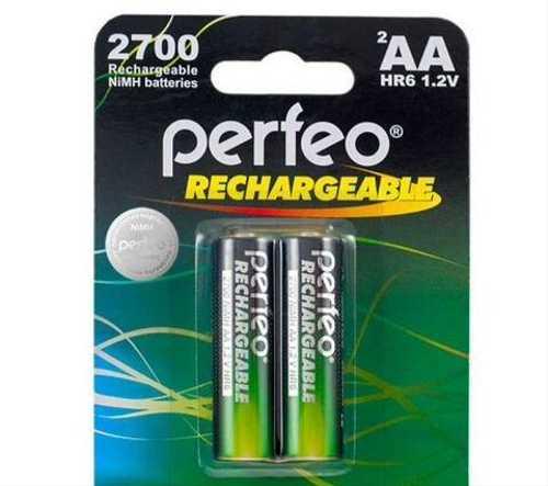 Аккумуляторные батарейки AA HR6 2700 mAh 2 шт