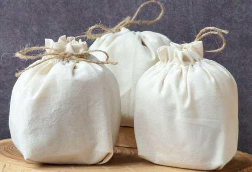 Подарочные хлопковые мешочки объемные 10х8х10 см