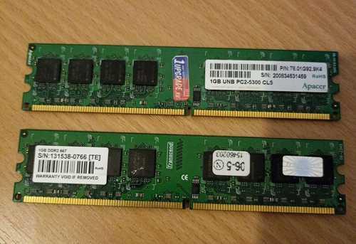 Оперативная память ddr2 1gb Apacer, Transcend