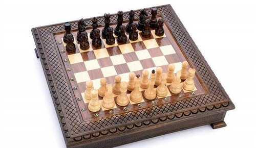 Шахматы резные в ларце "Престиж" 50, Harutyunyan